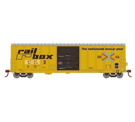 Athearn RTR 1366 HO Scale PS 5277 Boxcar Santa Fe (Ex-Railbox) ATSF 51 ...