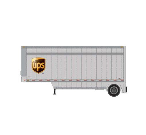 Athearn RTR 1557 HO Scale 28' Parcel Trailer UPS Shield 292742 — White ...