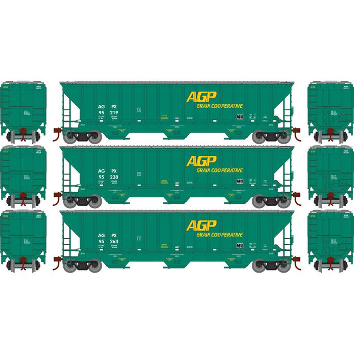 Athearn RTR 22272 HO Scale PS 4740 Covered Hopper AG Processing AGPX 3 — White Rose Hobbies