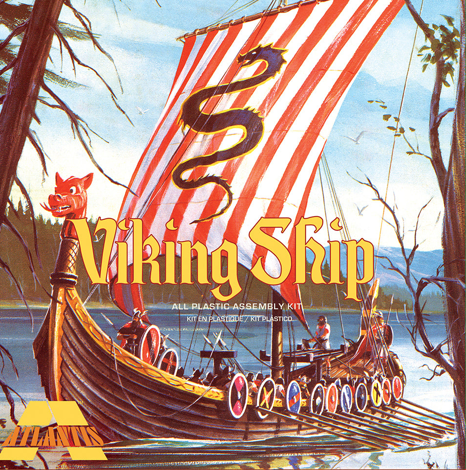 Atlantis Models 6002 1/64 Viking Ship with Oarsmen & Crew Model Kit ...