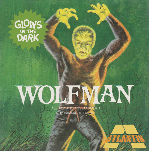 Atlantis Models A450 1/8 Lon Chaney Jr. Wolfman (Glow in the Dark) Fig ...