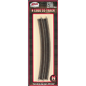 Atlas 2026 N Scale Code 55 Curve Track 20" Radius 6 Pack — White Rose ...