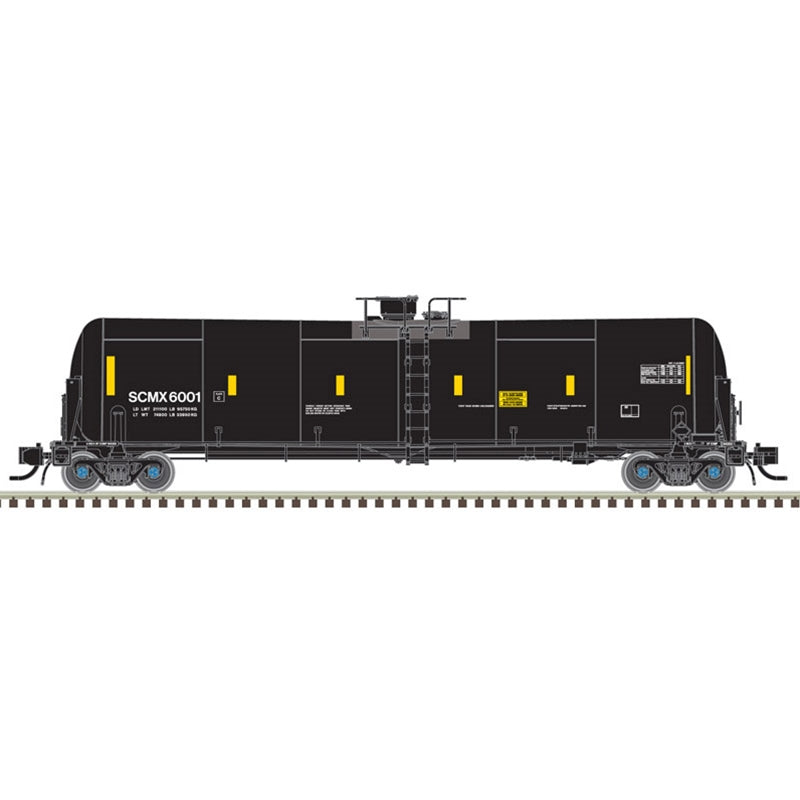 Atlas 50005823 N Scale 31,000 Gallon SCMX Tank Car with BNSF Buffer Ca — White Rose Hobbies