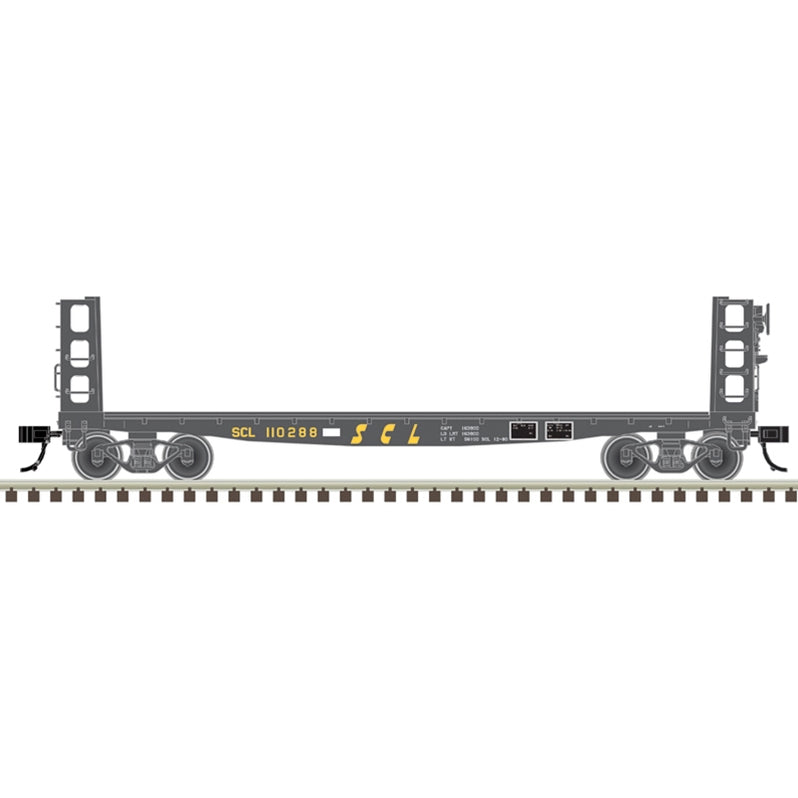 Atlas HO Scale 42' Pulpwood Flatcar with Load Seaboard Coast Line SCL ...