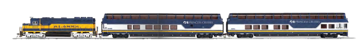 Bachmann 00784 HO Scale Denali Express (Princess Cruises) Alaska Railr ...
