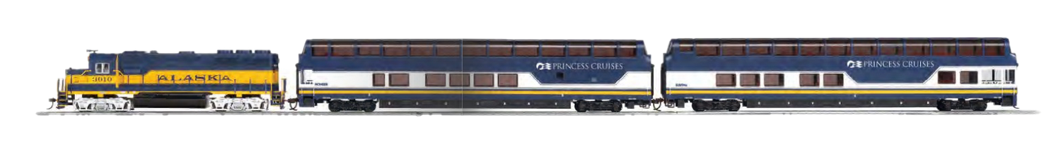 Bachmann 00784 HO Scale Denali Express (Princess Cruises) Alaska Railr ...