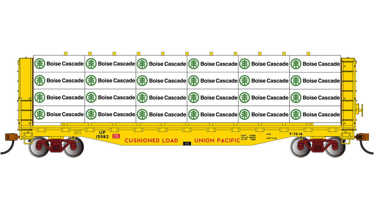 Bachmann 12928 HO Scale 52' Centerbeam Flatcar Union Pacific UP 15082 ...