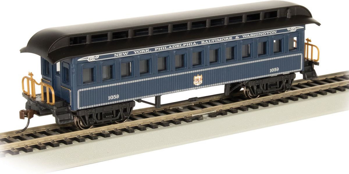 Bachmann 15105 HO Scale Wood Old Time Coach Car Royal Blue B&O — White ...