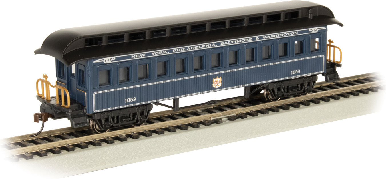 Bachmann 15105 HO Scale Wood Old Time Coach Car Royal Blue B&O — White ...