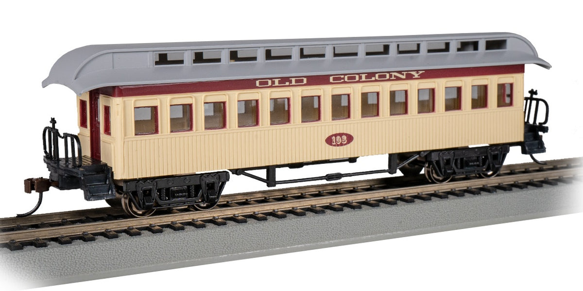 Bachmann 15106 HO Scale Wood Old Time Coach Car Old Colony — White Rose ...