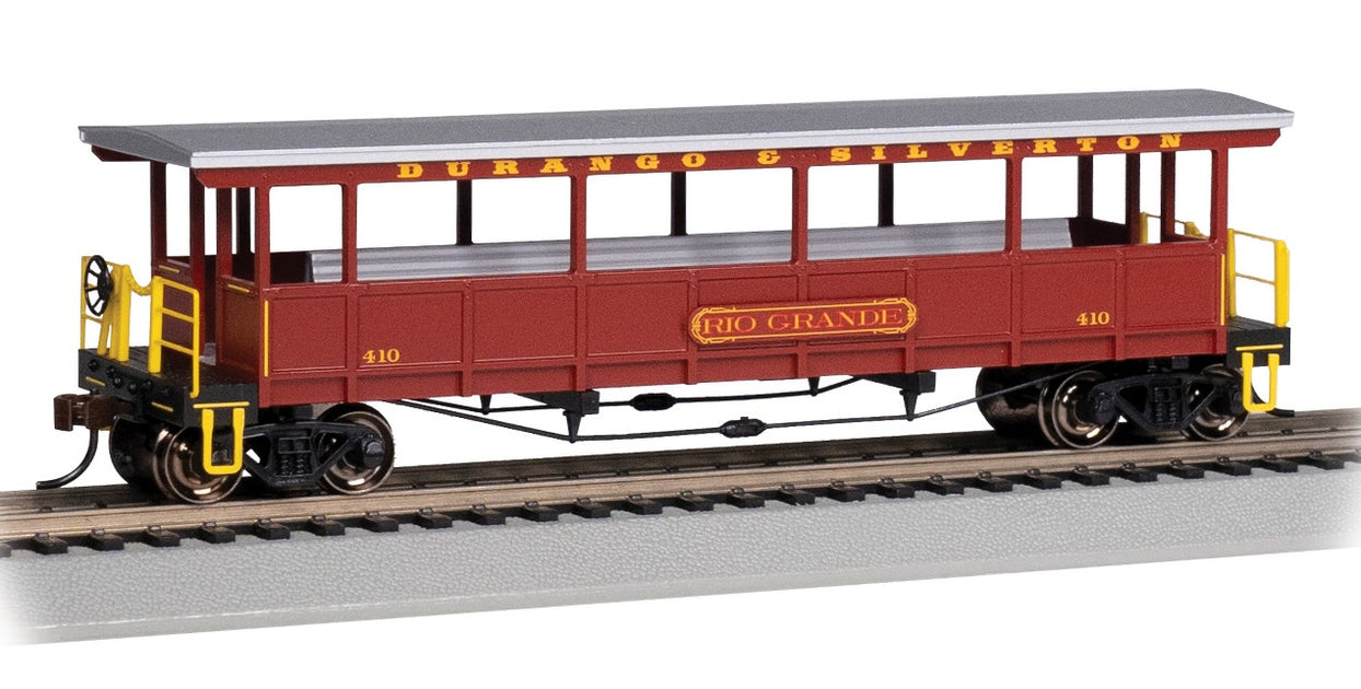 Bachmann 17431 HO Scale Open Excursion Car Durango & Silverton 410 ...