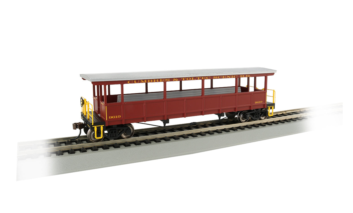 Bachmann 17433 HO Scale Open Excursion Car Cumbres & Toltec — White ...