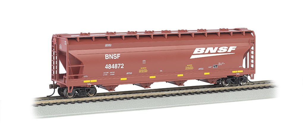 Bachmann 17505 HO Scale 56' ACF Centerflow Covered Hopper BNSF — White ...