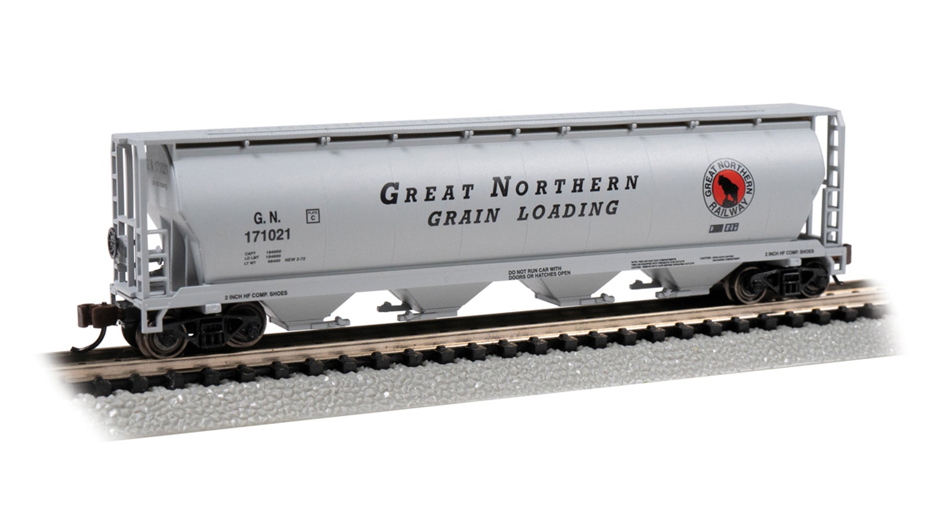 Bachmann 19164 N Scale 4 Bay Covered Hopper Great Northern GN 171021 ...