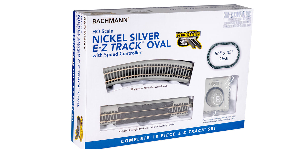 Bachmann 44551 HO Scale Nickel Silver E-Z Track Oval Layout Starter Pa ...
