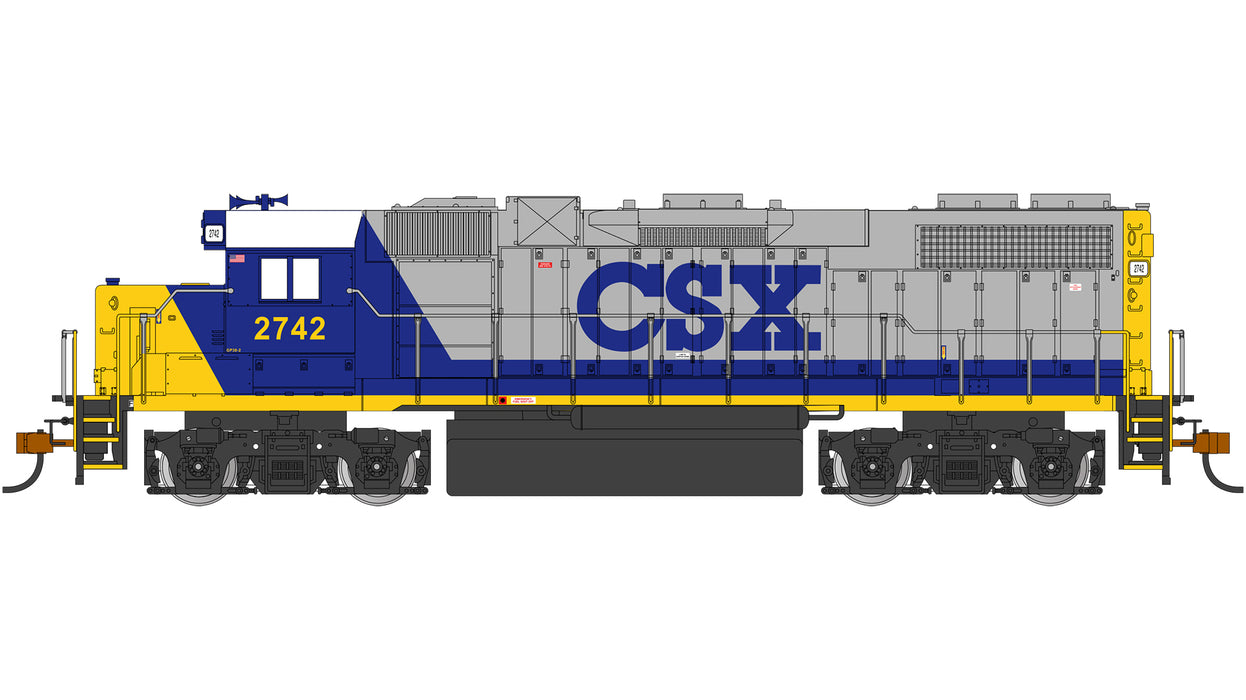 Bachmann 66808 HO Scale EMD GP38-2 CSX YN2 2742 DCC Sound — White Rose ...