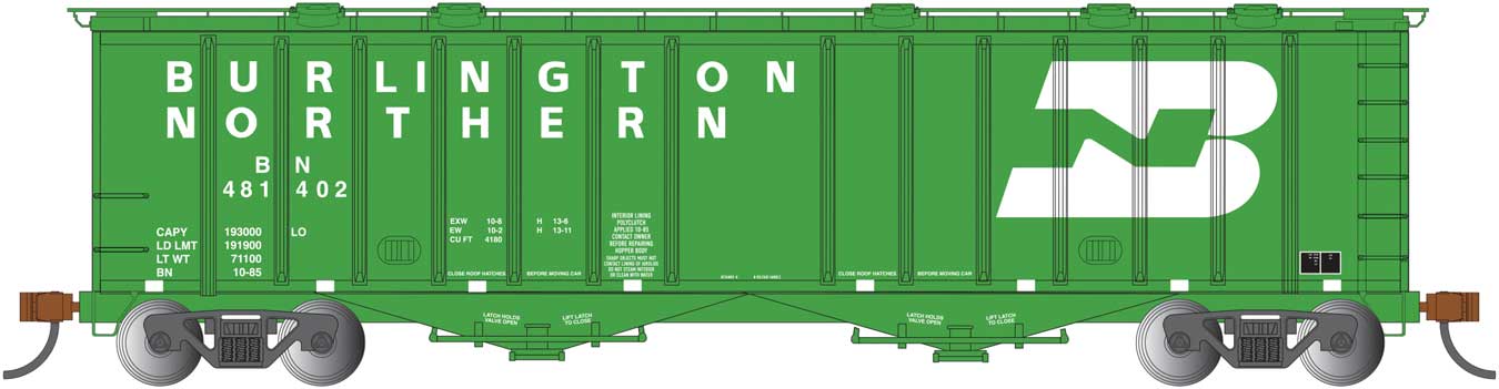 Bachmann 70620 HO Scale GATX 4180 Airslide Hopper Burlington Northern — White Rose Hobbies