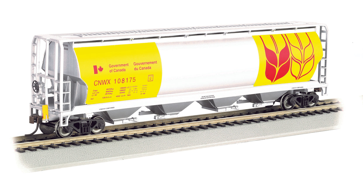 Bachmann 73807 HO Scale 4 Bay Covered Hopper with EOT Government of Ca ...