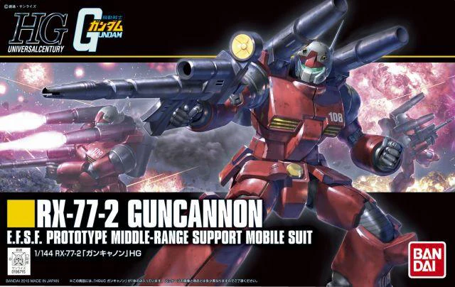 Bandai 2301233 1/144 HG UC #191 RX-77-2 Guncannon Gundam Mobile Suit ...