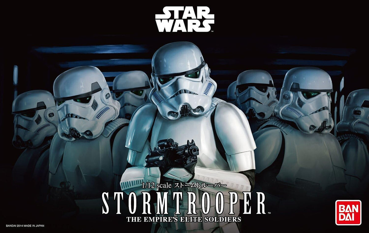 Bandai 2439792 1/12 Star Wars Stormtrooper Figure Model Kit — White ...