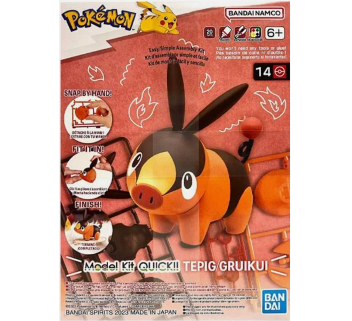 Bandai 2662876 Pokemon Quick!! #14 Tepig Model Kit — White Rose Hobbies