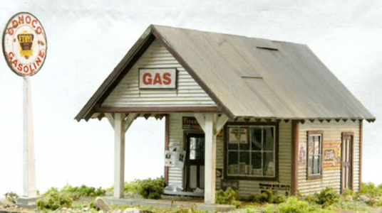 Banta Modelworks 2109 HO Scale 1930's Gas Station Craftsman Kit — White ...