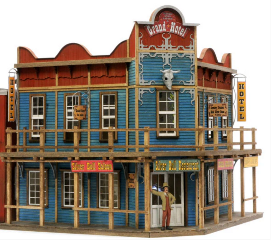 Banta Modelworks 2142 HO Scale Silver Bull Saloon Craftsman Kit — White Rose Hobbies