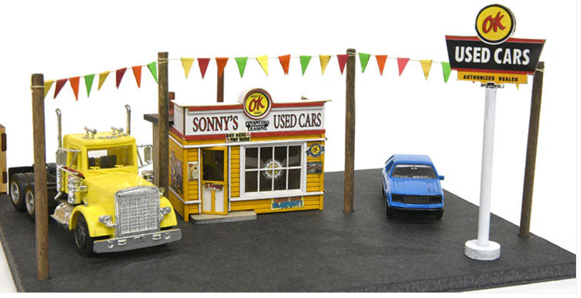 Banta Modelworks 6122 O Scale Sonny's Used Cars Craftsman Kit — White ...