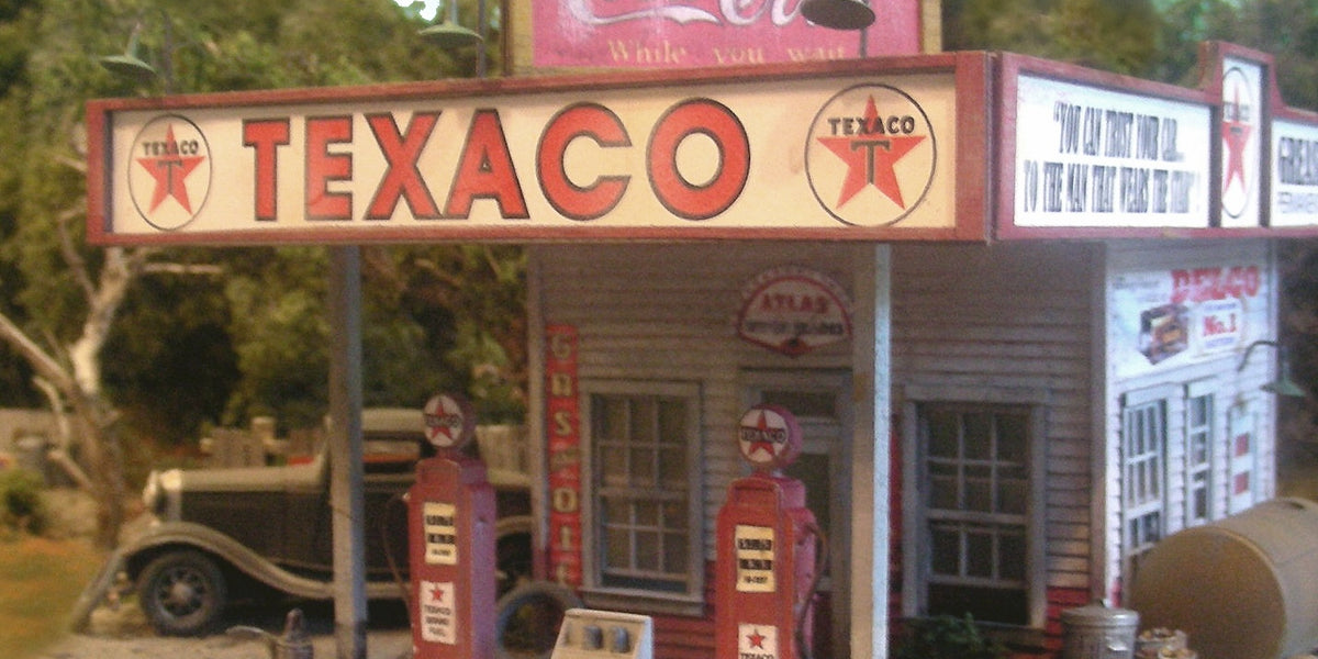 Bar Mills Scale Model Works 102 HO Scale Bud Smiley's Texaco Station C ...