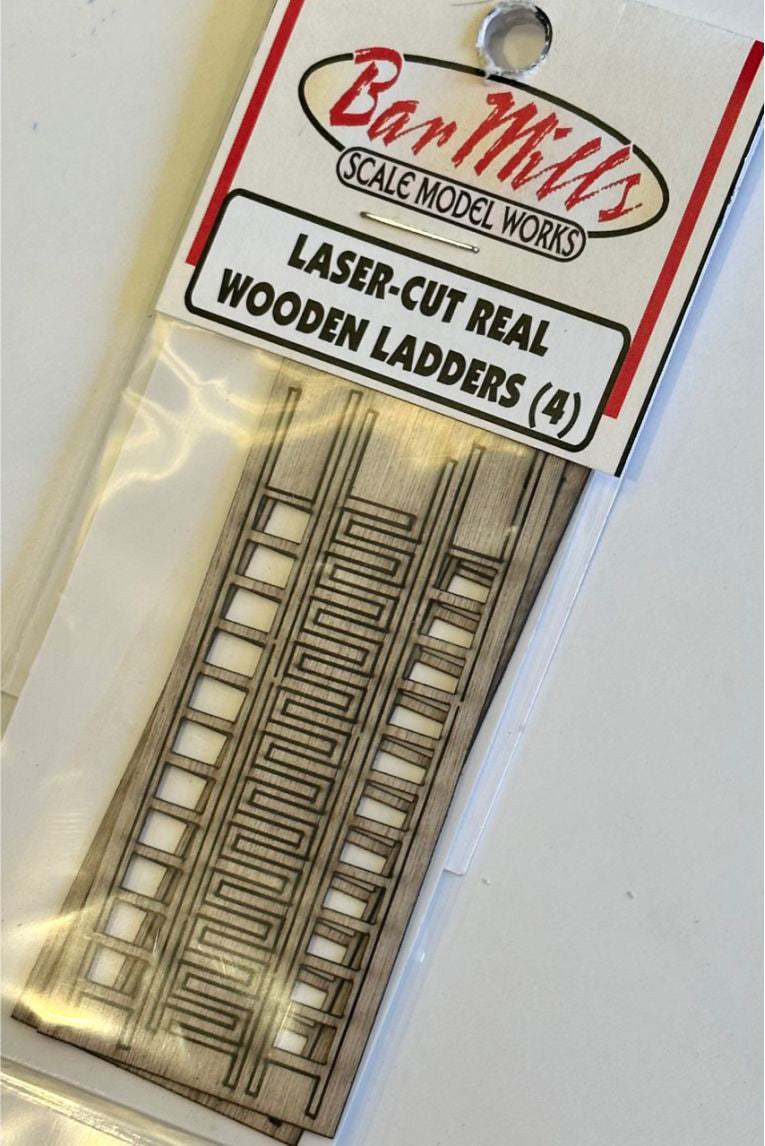 Bar Mills Scale Model Works 4035 O Scale 1 Story Tall Wood Ladders Kit ...