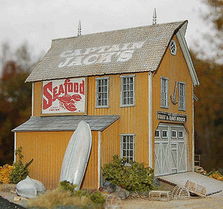 Bar Mills Scale Model Works 892 HO Scale Captain Jacks Boat & Bait Hou ...