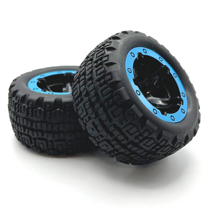 BlackZon 540109 Turbo Slyder & Slyder ST Black Wheels and Tires Assemb ...