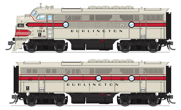 BLI 4821 HO Scale EMD F3A-B Diesel Set Burlington CB&Q 116-A/B Paragon — White Rose Hobbies