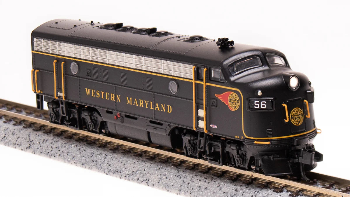 BLI 6884 N Scale EMD F7A Diesel Western Maryland "Fireball" 56 Paragon ...