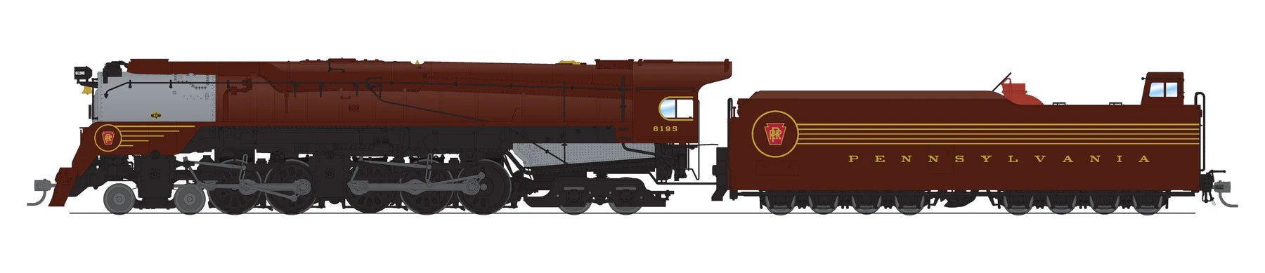 BLI 7809 HO Scale Pennsylvania Q2 Duplex 4-4-6-4 Steam Loco 6195 Parag ...