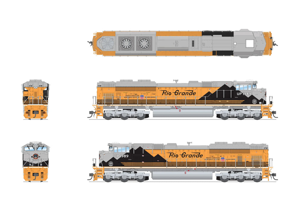 BLI 8718 HO Scale EMD SD70ACe D&RGW Heritage Union Pacific 1989 Stealt ...