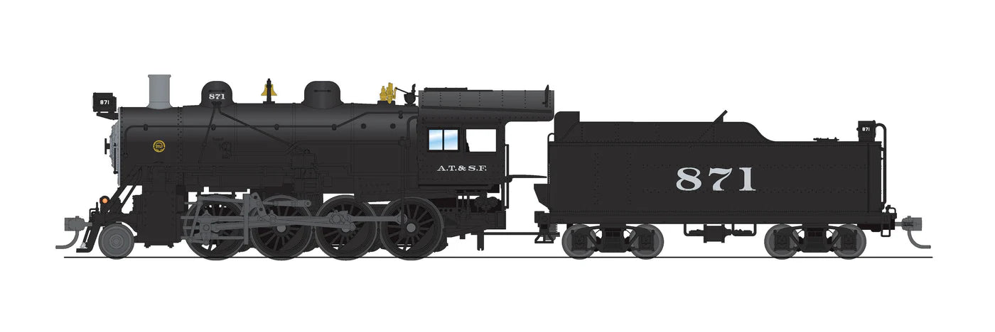 BLI 8745 HO Scale 2-8-0 Consolidation Steam Loco Santa Fe ATSF 871 Ste ...