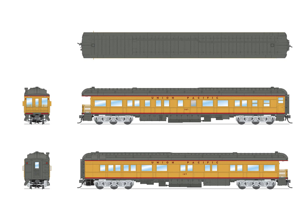 BLI 8958 HO Scale Pullman Business Car - Union Pacific UP 107 — White ...