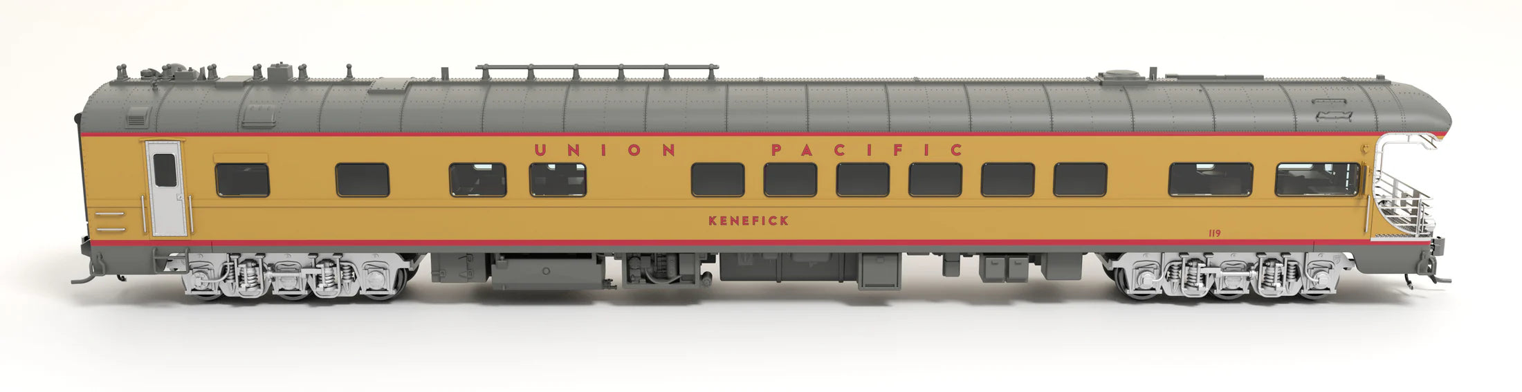 BLI 9012 HO Scale Union Pacific Business Car #119 "Kenefick" "UP Shiel ...