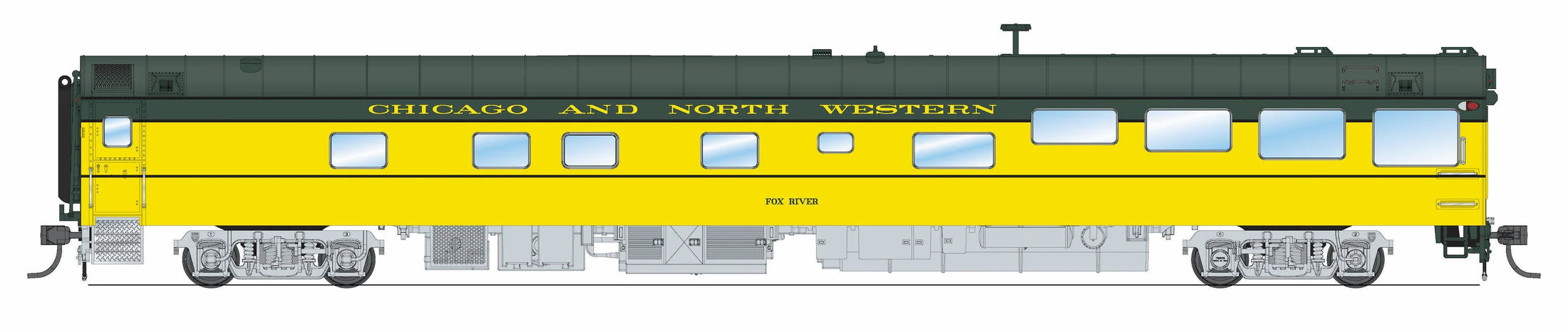 BLI 9107 HO Scale Chicago & North Western Track Inspection Theater Car ...