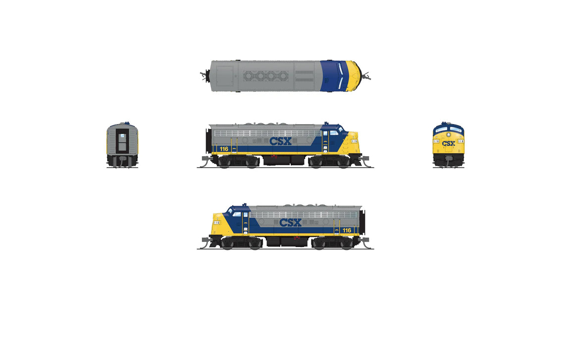 BLI 9263 N Scale EMD Diesel F7A CSX "YN2 Paint" 116 Paragon4 (Sound/DC ...