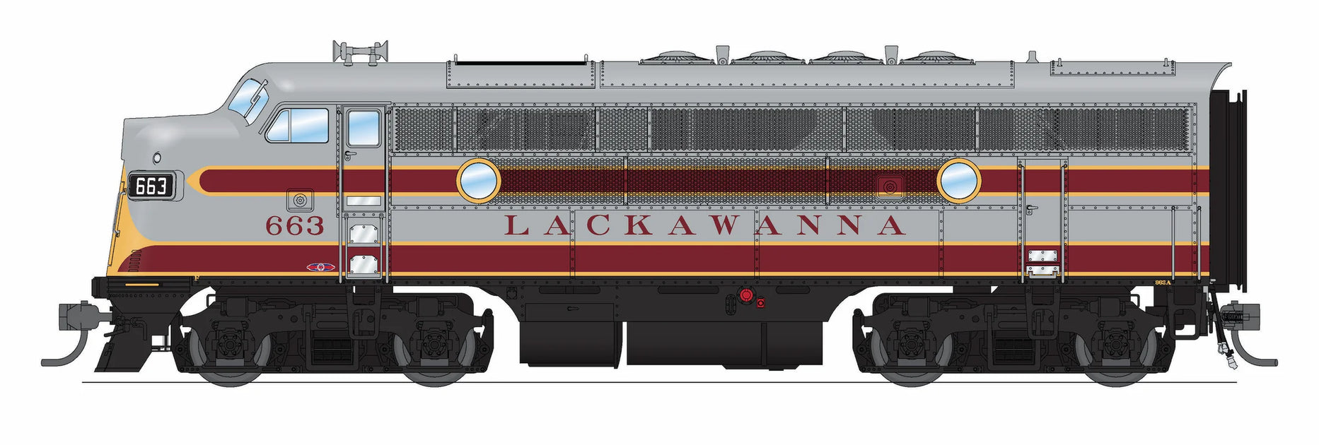 BLI 9665 HO Scale EMD FA Diesel Lackawanna DL&W 664 Stealth (Steamtown — White Rose Hobbies