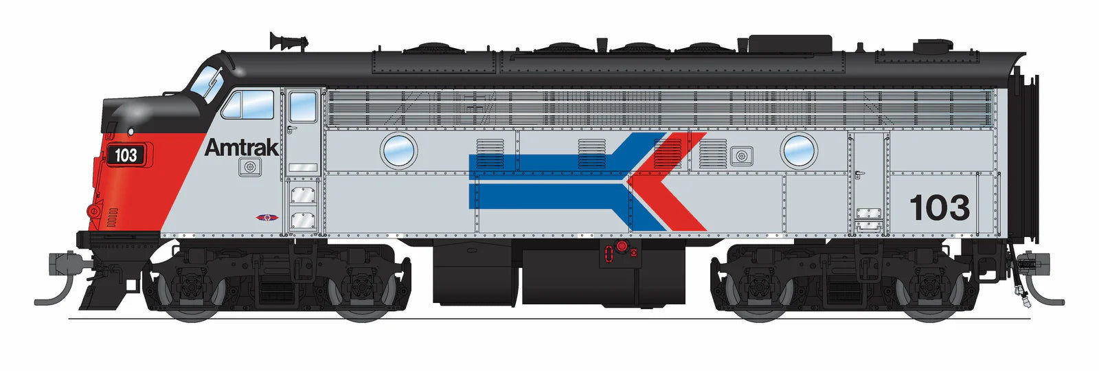 BLI 9684 HO Scale EMD F7 A/B Diesel Amtrak Phase I 103/153 Paragon4 (S ...