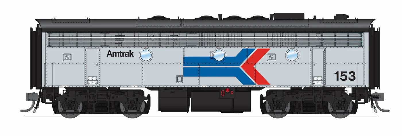 BLI 9689 HO Scale EMD F7B Diesel Amtrak Phase I 154 Stealth (DCC Ready — White Rose Hobbies