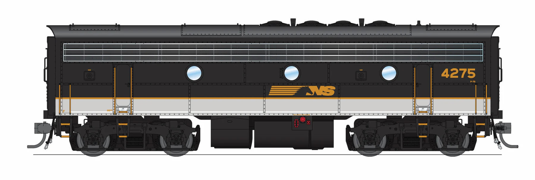 BLI 9705 HO Scale EMD F7B Diesel Norfolk Southern NS 4276 Stealth (Exe — White Rose Hobbies