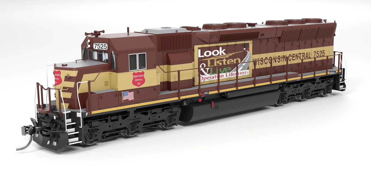 BLI 9822 HO Scale EMD SD45 Wisconsin Central WC 7525 Paragon4 (Operati — White Rose Hobbies