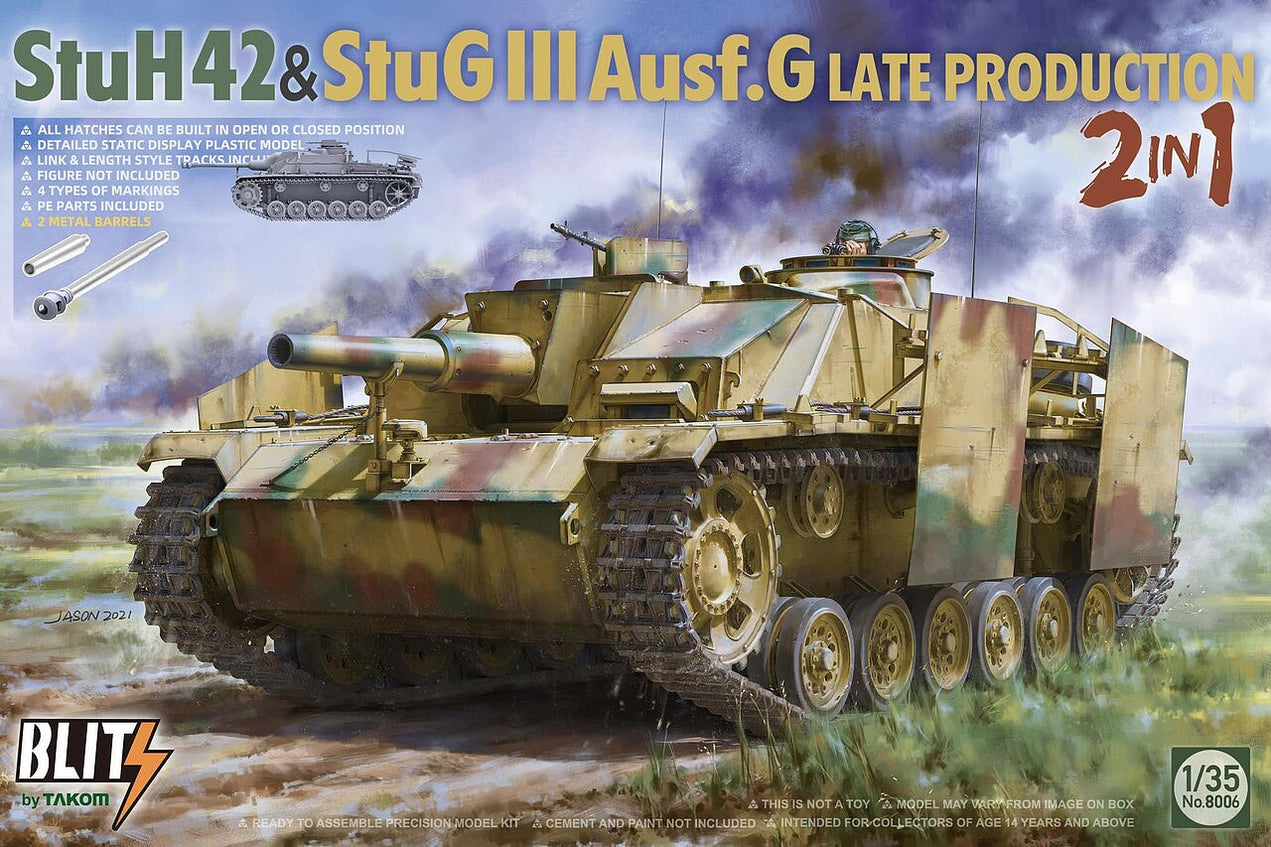 Blitz by Takom 8006 1/35 StuH 42 & StuG III Ausf G Late Production 2n1 ...