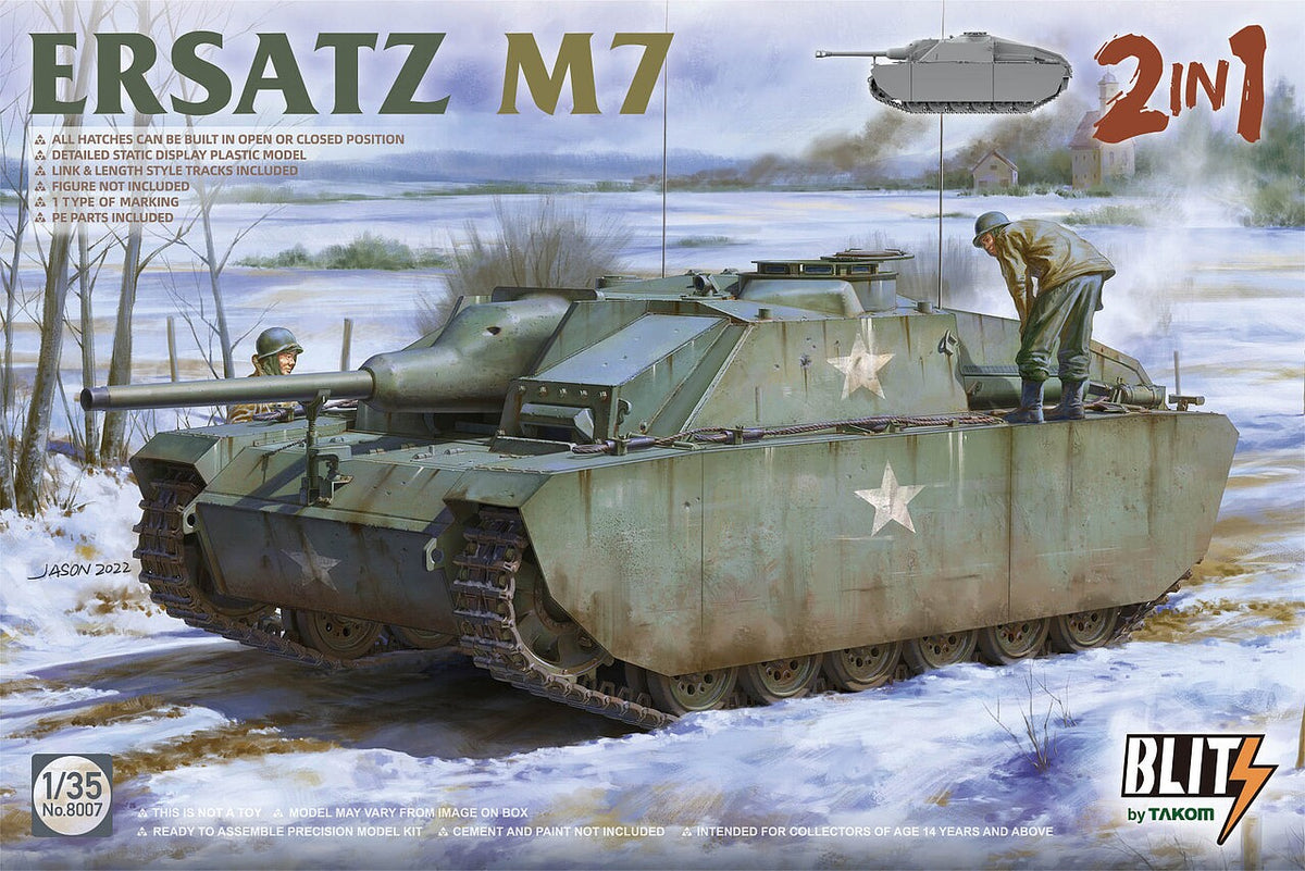 Blitz by Takom 8007 1/35 Ersatz M7 2'N1 Tank Destroyer Model Kit ...