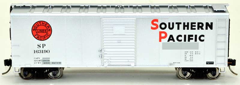 Bowser 43172 HO Scale 40' Boxcar Southern Pacific SP 163190 — White ...