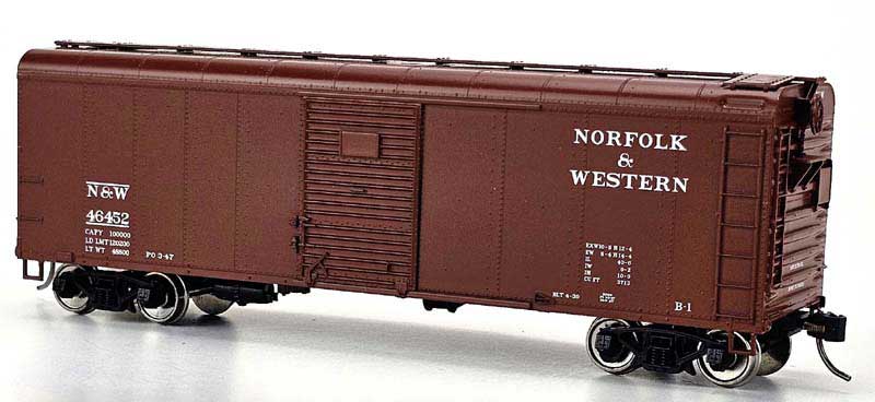 Bowser 43313 HO Scale X31 B1 Round Roof Double Door Boxcar Norfolk & W — White Rose Hobbies